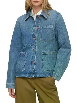 Lafayette 148 New York Patch Pocket Denim Jacket - Blue