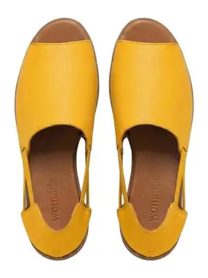 WOMADS Sunshine Peep Toe Flats - Yellow