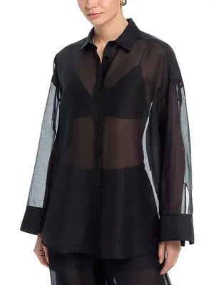BY MALENE BIRGER By Malene Birger Derris Soft Organza Shirt Black