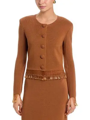 BY MALENE BIRGER Shelly Embellished Cardigan - Brown