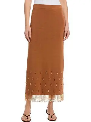 BY MALENE BIRGER By Malene Birger Estilla Embellished Maxi Skirt Brown
