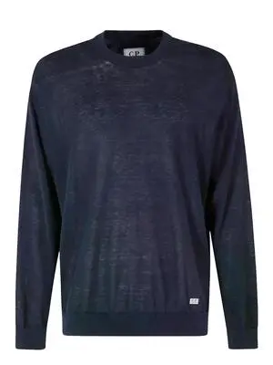 C.P. COMPANY Fine-knit Raglan-sleeve Sweater - Blue
