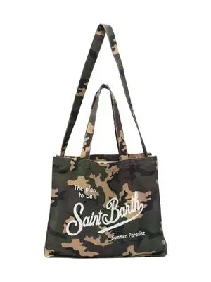 MC2 SAINT BARTH Camouflage Print Tote Bag - Green