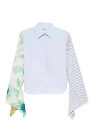 Moschino Panelled Long-sleeve Shirt - Blue