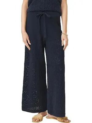 Splendid Beckham Crocheted Sweater Pants - Navy