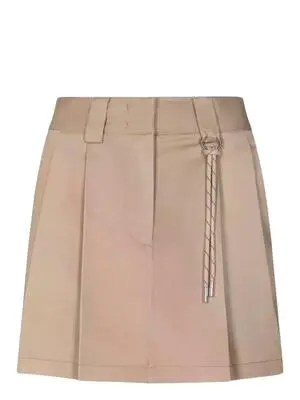 GAËLLE PARIS Gaelle Pleated Rope-detail Mini Skirt - Neutrals