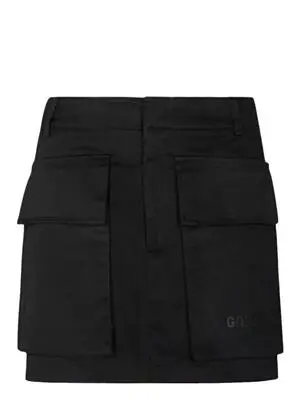 GAËLLE PARIS Gaelle Logo-patch Cargo Mini Skirt - Black