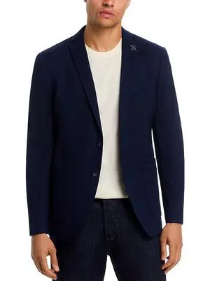 John Varvatos John Varvatos Star Usa Slim Fit Varick Herringbone Jersey Sport Coat Navy