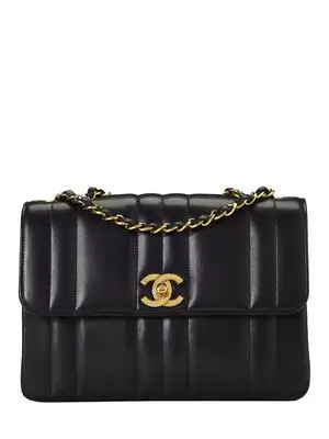 Chanel Lambskin Vertical Flap Small - Navy