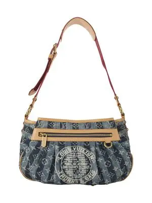 LOUIS VUITTON Monogram Denim Baggy Shoulder Bag - Blue