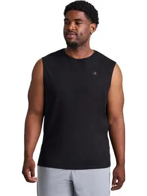 Champion Muscle Tank, C Logo Big & Tall - Black