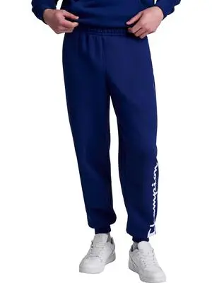 Champion Powerblend Joggers, Script Logo Blue Depth