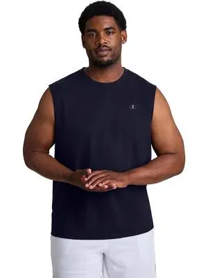 Champion Muscle Tank, C Logo Big & Tall - Deep Navy