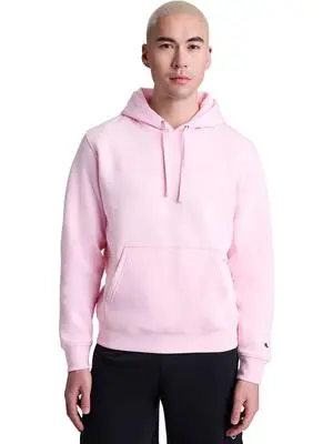 Champion Powerblend Hoodie With Tonal Script Logo - Rose Shadow