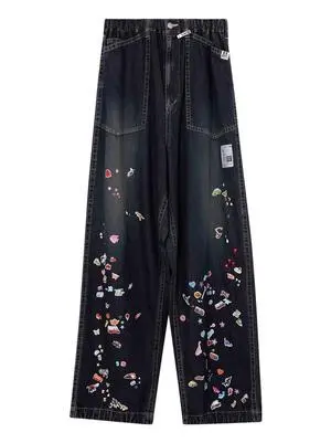 Mihara Yasuhiro Appliqué Detail Jeans - Blue