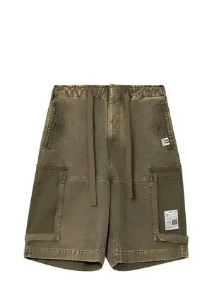Mihara Yasuhiro Distressed Cargo Shorts - Green