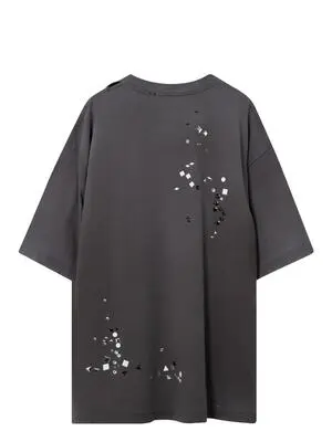 Mihara Yasuhiro Embellished Sticker Tee - Black
