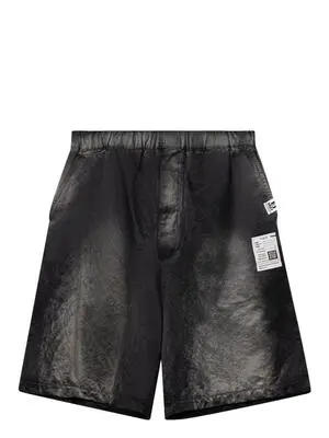 Mihara Yasuhiro Sun Faded Satin Shorts - Black