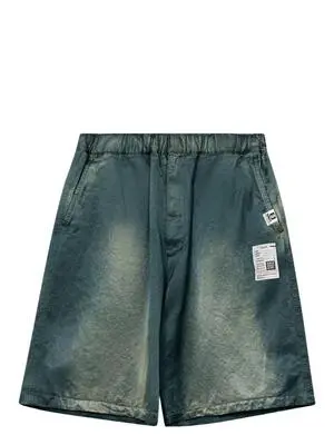 Mihara Yasuhiro Sun Faded Satin Shorts - Green