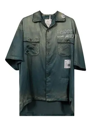 Mihara Yasuhiro Sun Fade H/s Satin Shirts - Green