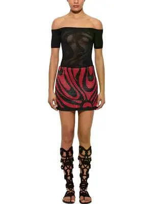 Emilio Pucci Rafia Wrap Skirt - Red