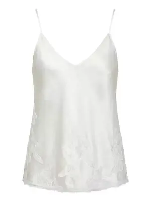 ALMAZ Lace Appliqué Top - White