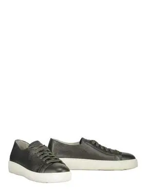 Santoni Leather Sneakers - Grey