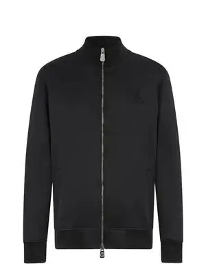 BILLIONAIRE Embroidered Zip-up Sweatshirt - Blue