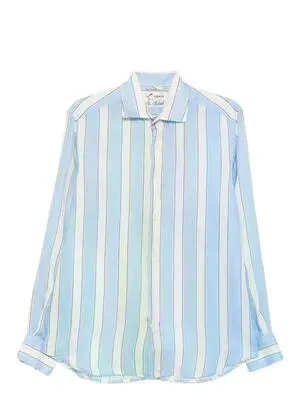 MC2 SAINT BARTH Pamplona Vertical-stripe Shirt - Blue