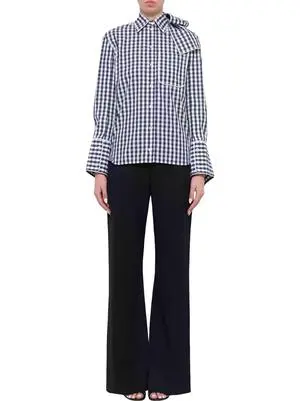 JW ANDERSON JW Anderson Bow-Embellished Gingham Shirt