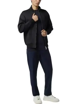 BILLIONAIRE Embroidered Zip-up Sweatshirt - Blue