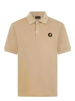 BILLIONAIRE Logo-patch Polo Shirt - Neutrals