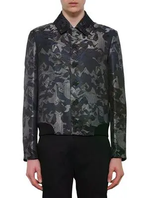 Kenzo Jacquard Bomber Jacket - Blue