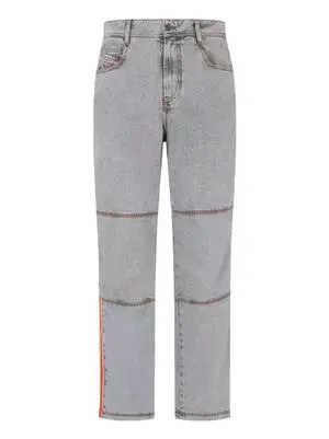 DIESEL® Contrast Stitch Side Stripe Jeans - Grey