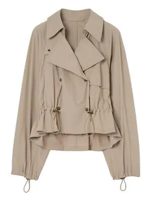 Burberry Double-breasted Hooded Trench Jacket - Saltmarsh Beige