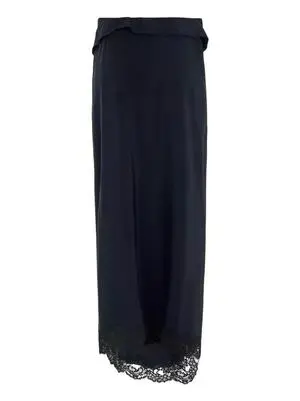 Chloé Lace-pleated Maxi Skirt - Blue