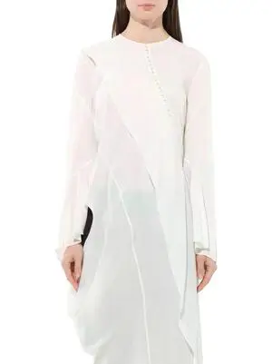 Givenchy Draped Asymmetric Blouse - White