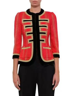 Givenchy Collarless Jacket - Red