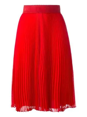 Givenchy Plissé Mid-length Skirt - Red