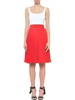 Givenchy Plissé Mid-length Skirt - Red