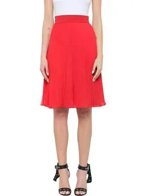 Givenchy Plissé Mid-length Skirt - Red
