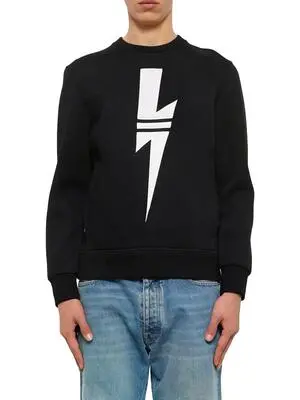 Neil Barrett Lightning Bolt Sweatshirt - Black