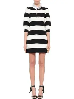 Marc Jacobs Striped Mini Dress - Black