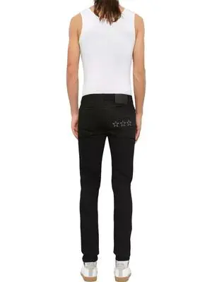 Givenchy Star Embroidered Skinny Jeans - Black