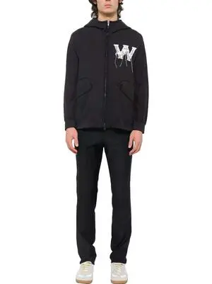 WOOYOUNGMI Zipped Hooded Jacket - Blue