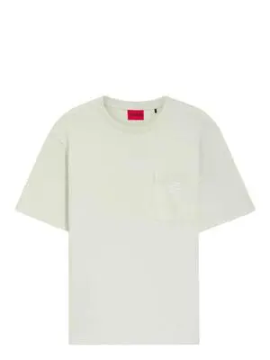 Hugo Logo-embroidered T-shirt - Neutrals