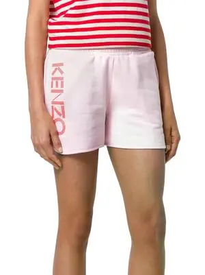 Kenzo Logo Print Track Shorts - Pink