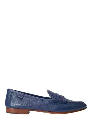 Polo Ralph Lauren Pebbled Penny-tab Loafers - Blue