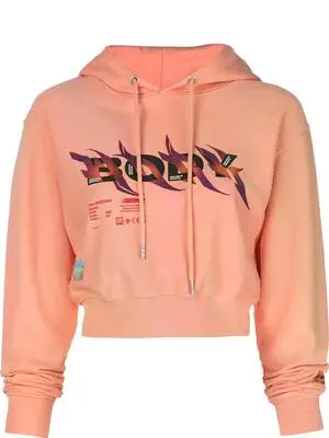 Heron Preston Printed Crop Hoodie - Pink
