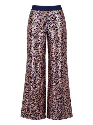 LUMINA ELIGMA Sequined Flare Pants - Blue